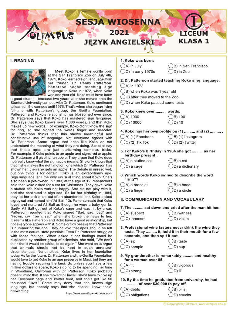 Sesja Wiosenna - A1 - 2021 | PDF