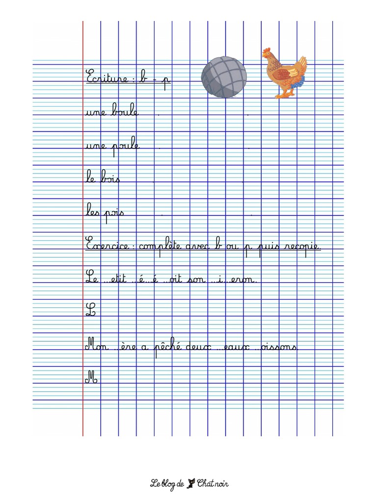 Modèles D'écriture Sur Seyes Période 5-Chat Noir | PDF