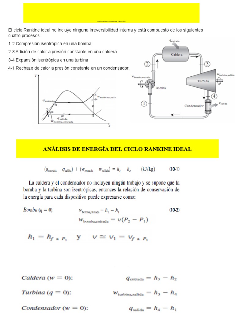 Clase 12 Ciclo Rankine A Vapor. - Increment de La Eficiencia Termica ...