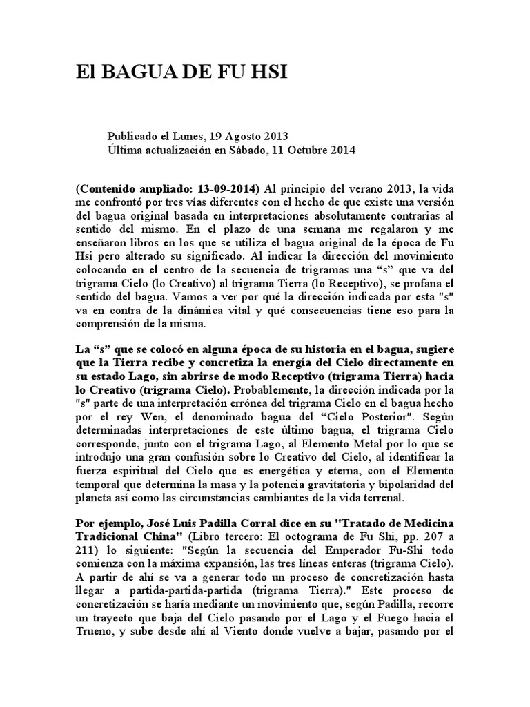 El BAGUA DE FU HSI | PDF | Yin y yang | Tao