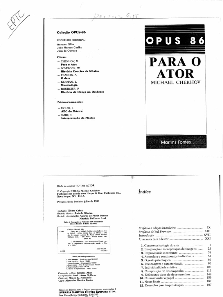 Para o Ator. M. Chekov | PDF