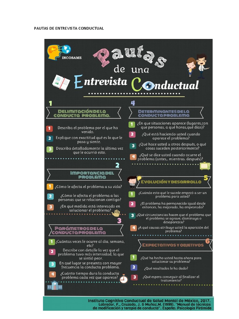 Pautas de Entrevista Conductual | PDF