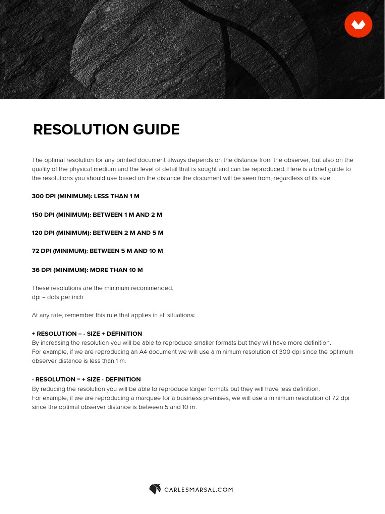 Resolution Guide | PDF
