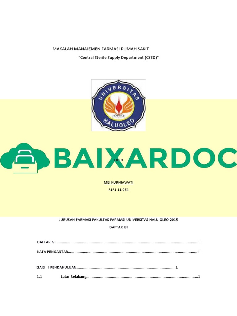 Makalah CSSD | PDF