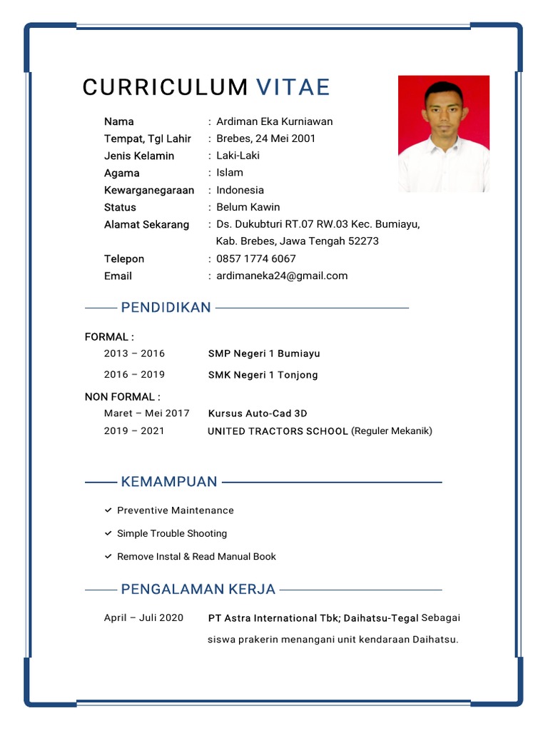 CV Fix Terbaru 2022 | PDF
