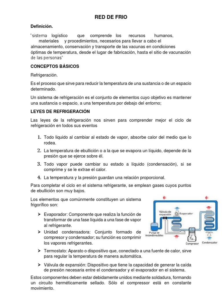 Red de Frío | PDF | Refrigeración | Refrigerador