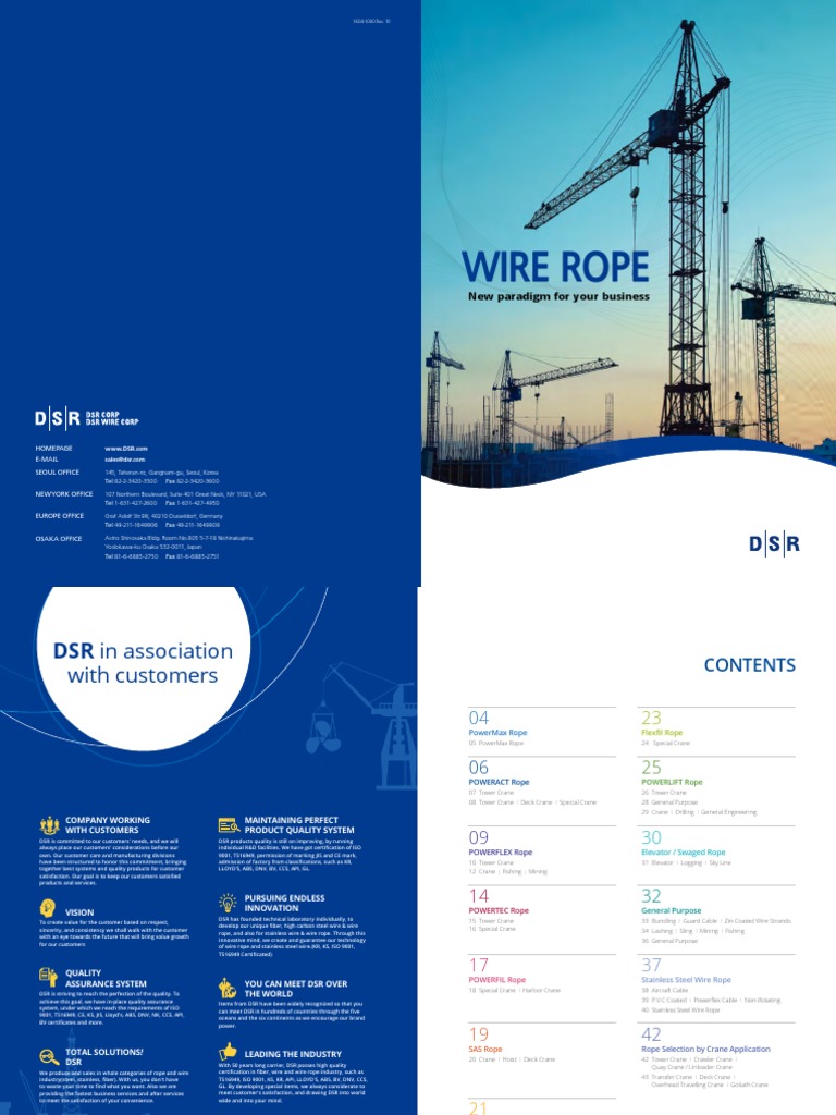 DSR-WIRE ROPEqs | PDF | Crane (Machine) | Wire