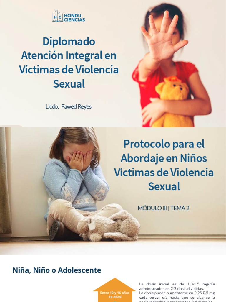 Modulo 3 Tema 2 Protocolo Abordaje en Niños Victimas Violencia Sexual | PDF | Psicoterapia ...