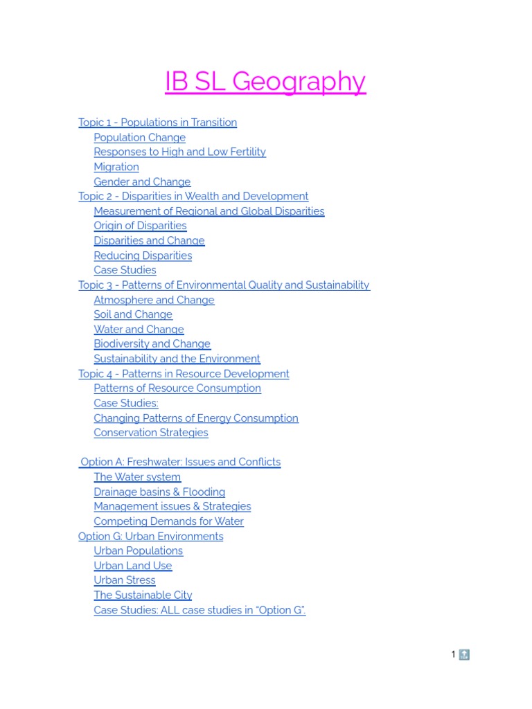 IB Geography: Population and Disparities | PDF | Heavily Indebted Poor ...