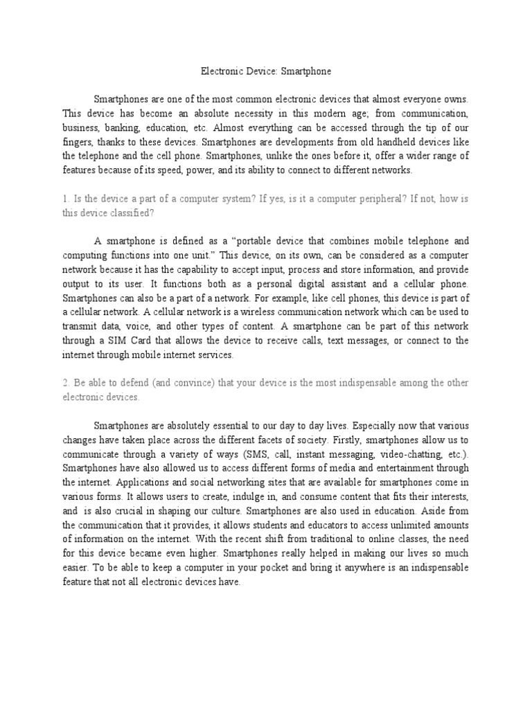 Smartphones Essential Modern Computers Pdf Smartphone Mobile Phones
