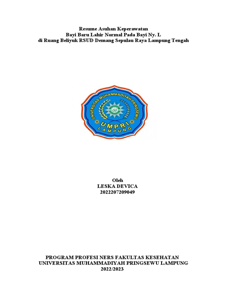 Resume Asuhan Keperawatan Bayi Lahir | PDF