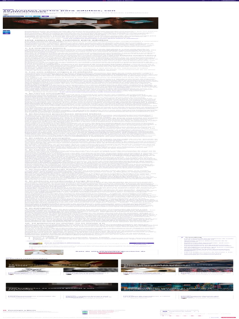 10 Cuentos Cortos para Adultos, Con Explicaciones | PDF | Adultos | Realidad