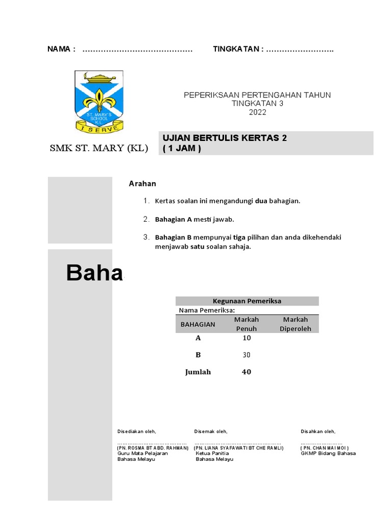 PPT BM T3 2022 (KERTAS 2) | PDF