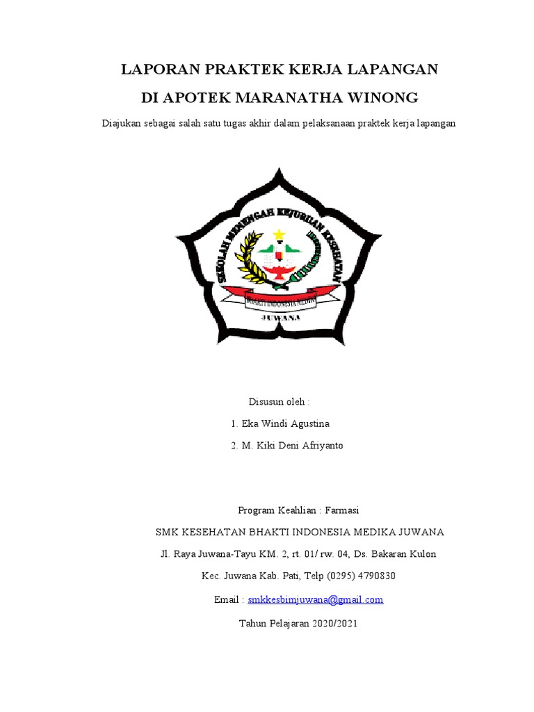 Laporan Apotek Maranatha 2 | PDF