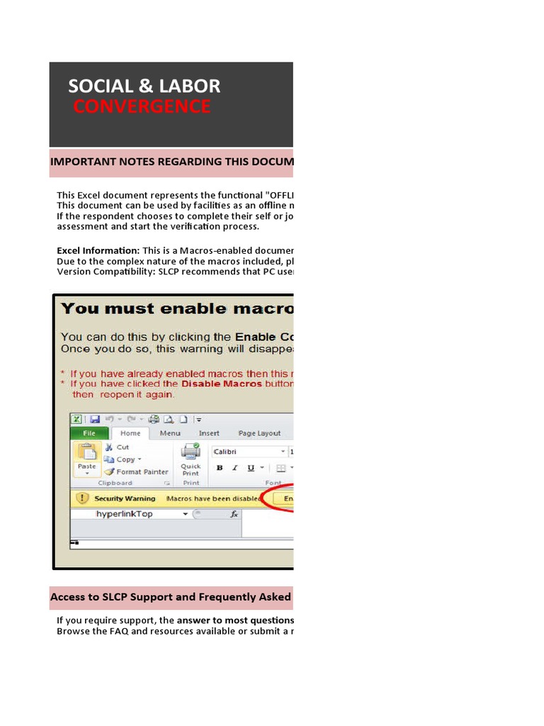 SLCP Tool | PDF | Microsoft Excel | Labour Economics