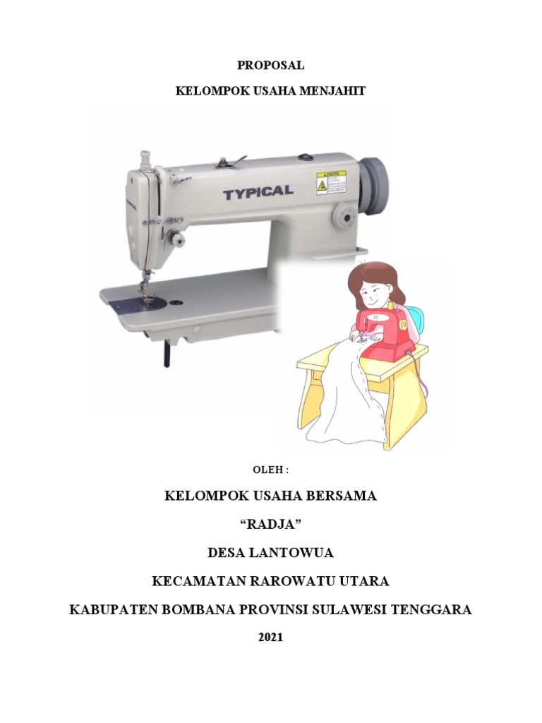PROPOSAL Mesin Jahit | PDF