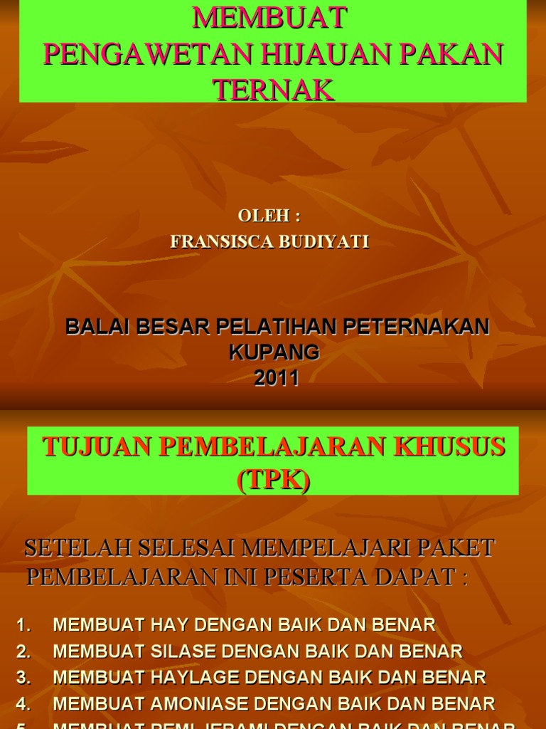 Pengawetan Pakan Ternak | PDF | Teknologi & Rekayasa | Kesehatan Holistik