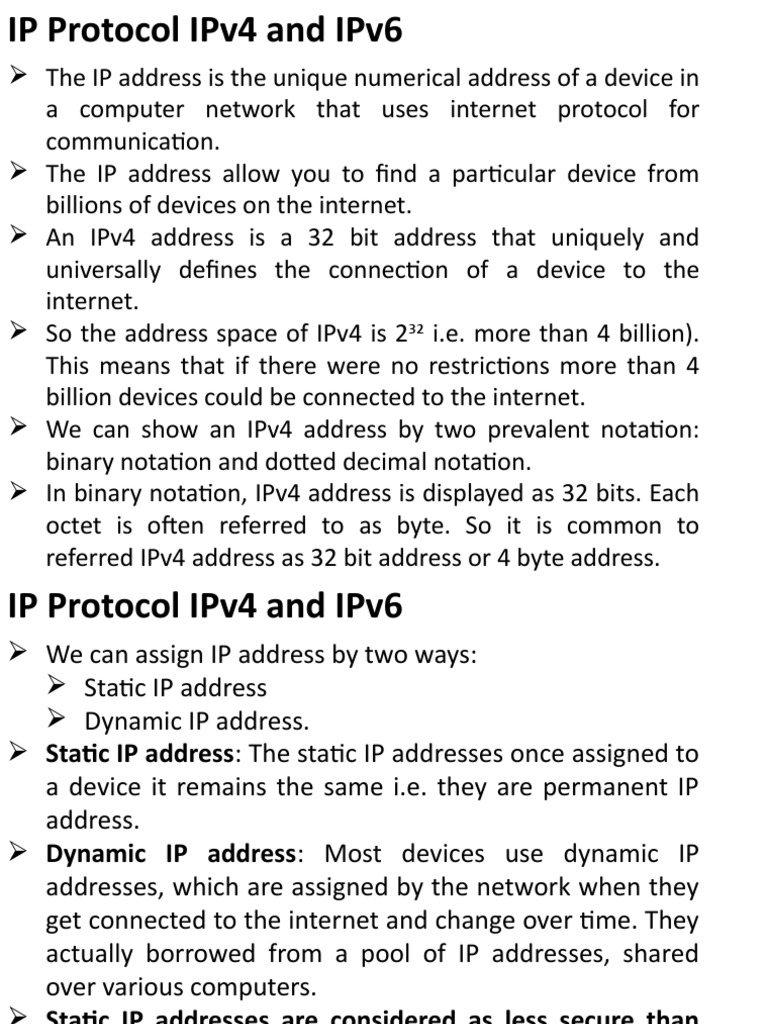 Ip Address | PDF | Ip Address | I Pv6