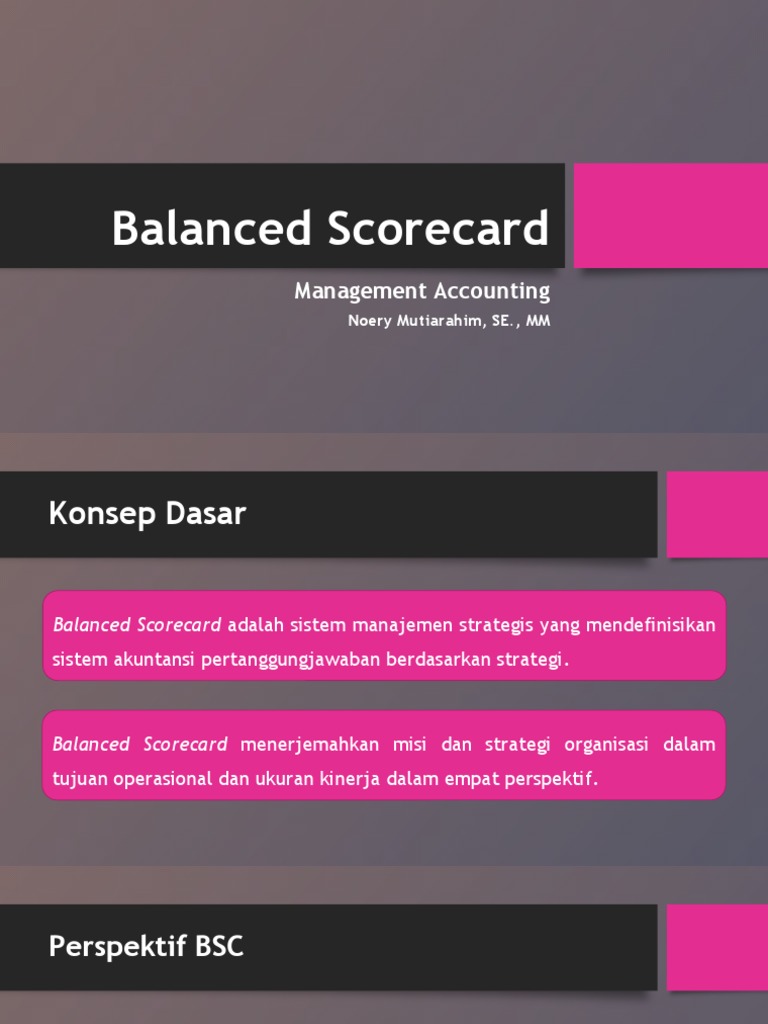 Materi 9 - Balanced Scorecard | PDF