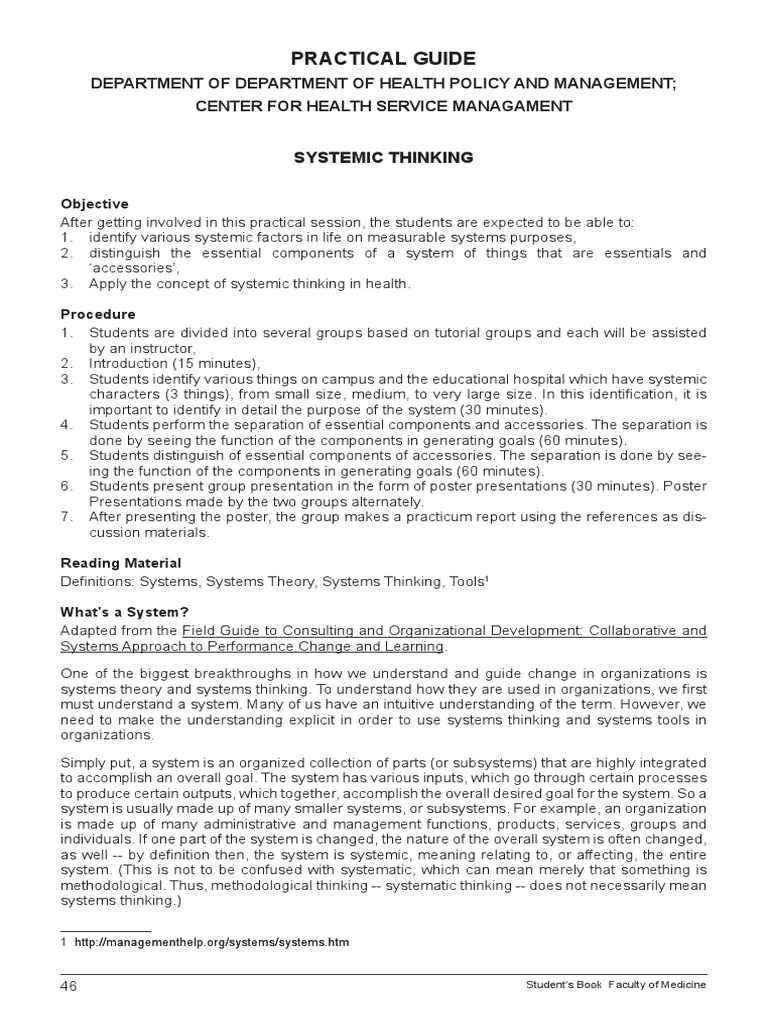 Modul Praktikum System Thinking - 27092017 | PDF | System | Systems Theory