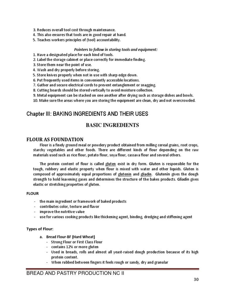 Essential Baking Ingredients Overview | PDF | Flour | Breads