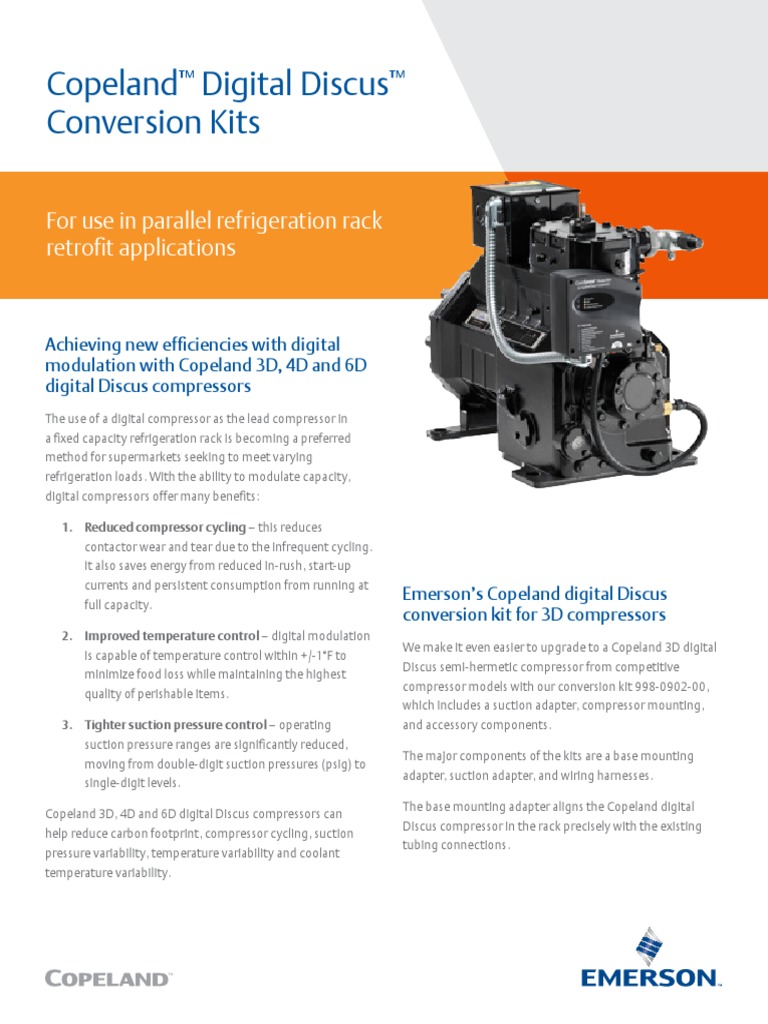 Copeland Digital Discus Conversion Kits en 8009828 | PDF ...