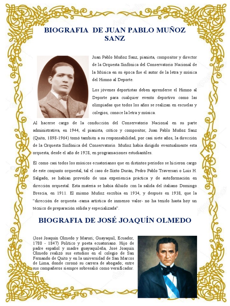 Biografia de Juan Pablo Muñoz Sanz | PDF
