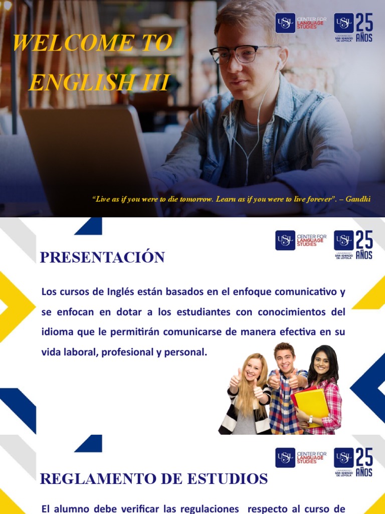 First Day - ENGLISH III | PDF