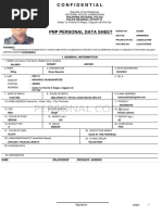 PNP Personal Data Sheet Template | PDF