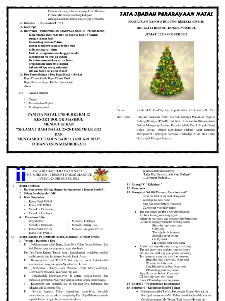 Tata Ibadah Natal PNB-R HKI | PDF