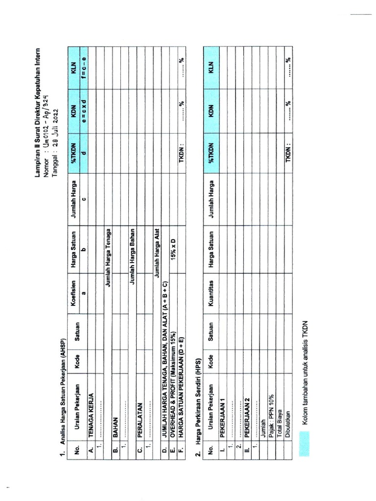 Format Tabel TKDN | PDF