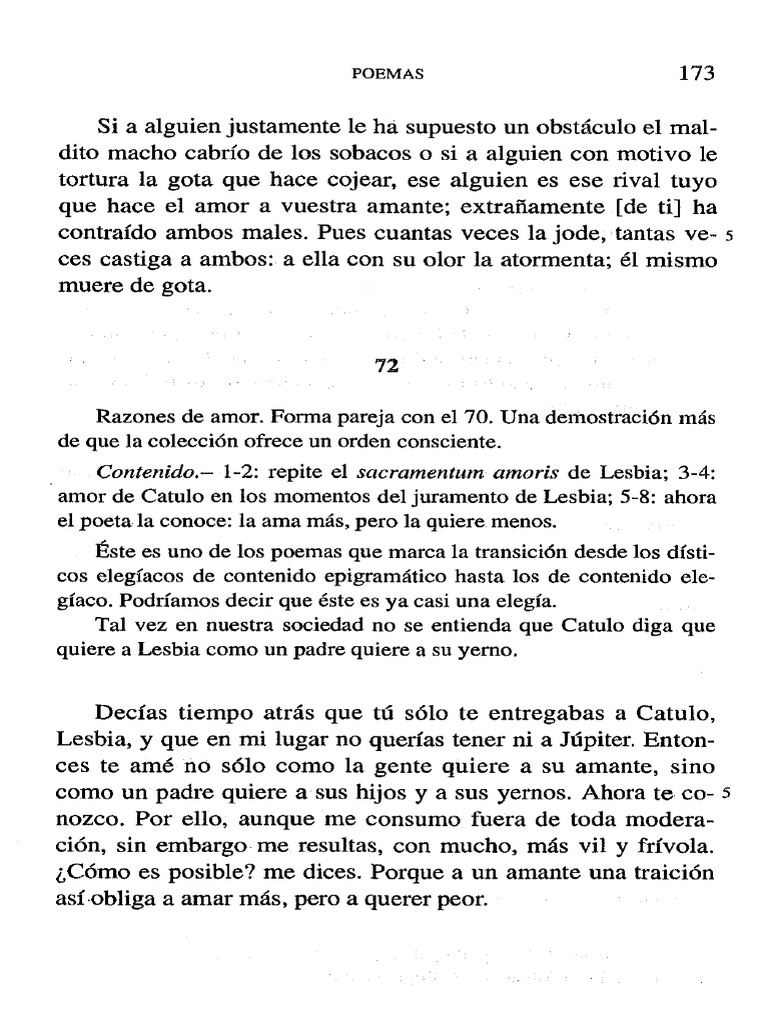 Cátulo, Poema 72 | PDF