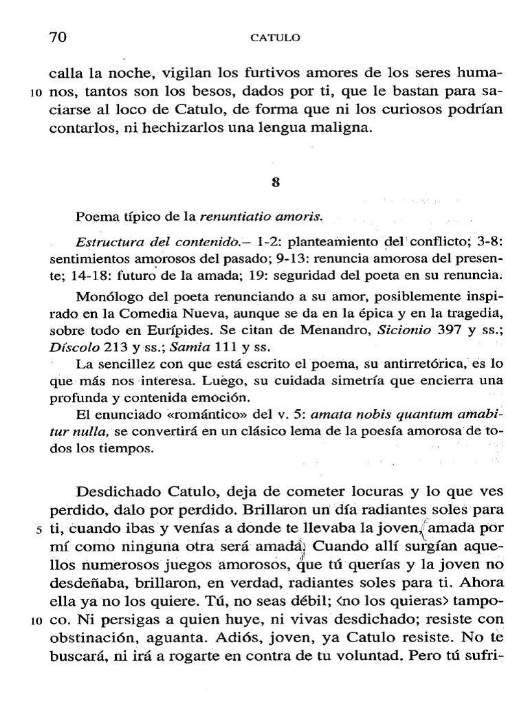 Análisis del Poema 8 de Catulo | PDF | Odisea