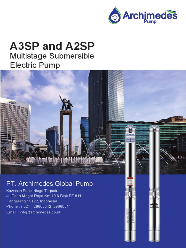 A3SP and A2SP: Multistage Submersible Electric Pump | PDF | Machines ...