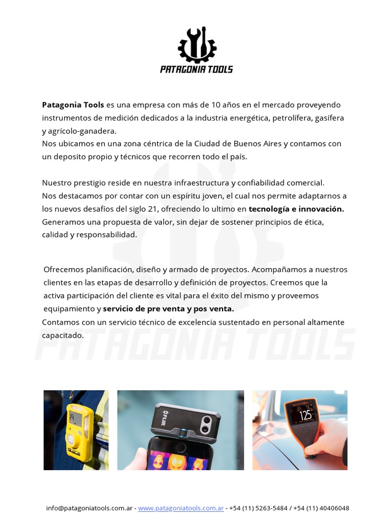 Carta de Presentación - Patagonia Tools | PDF