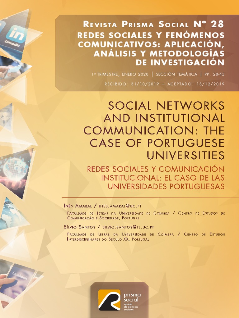 Social Networks and Institutional Communication: The Case of Portuguese ...