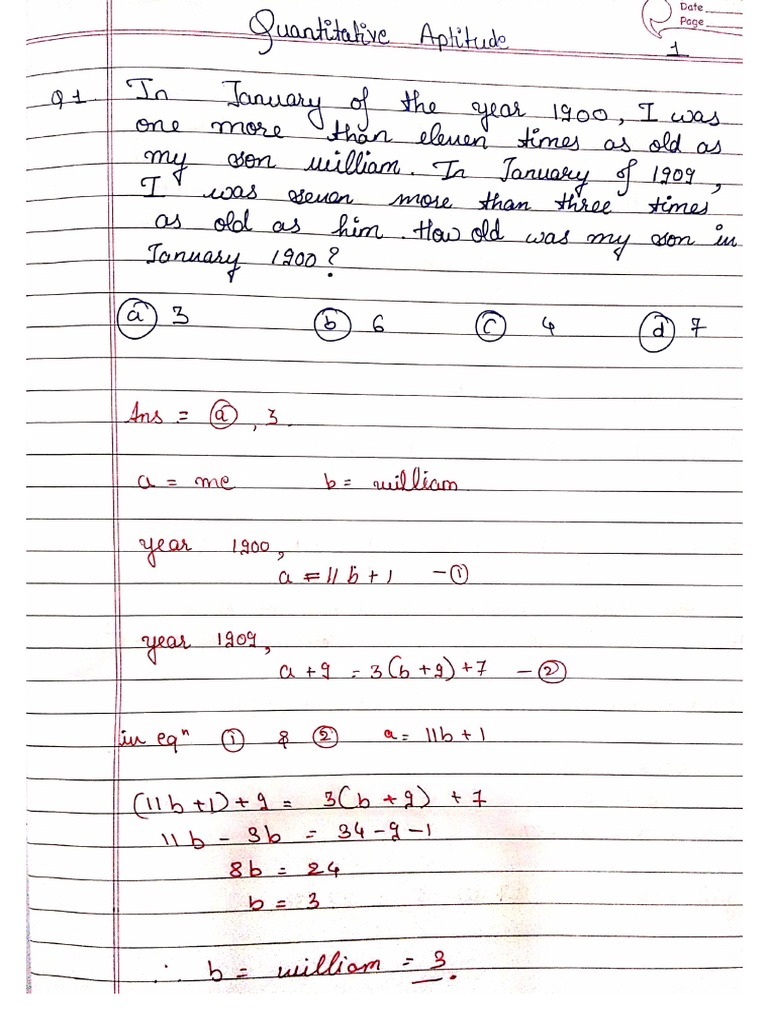 Hand Written Notes QUANT | PDF