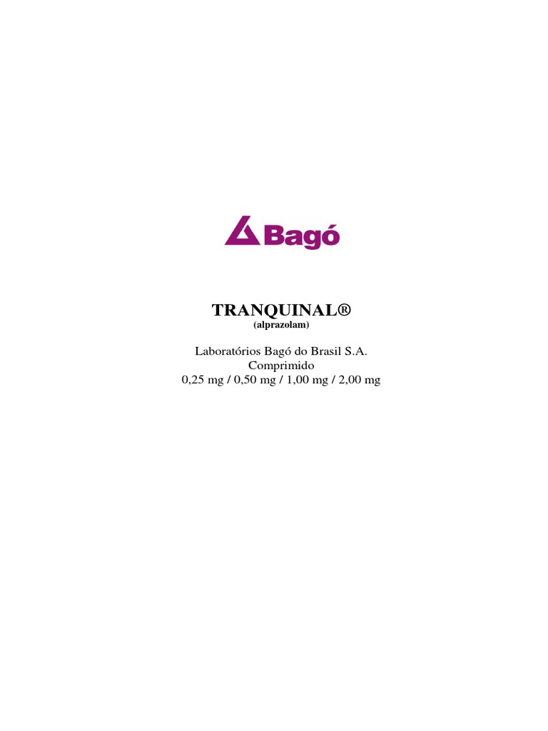 TRANQUINAL | Download grátis PDF | Depressão | Transtorno de pânico