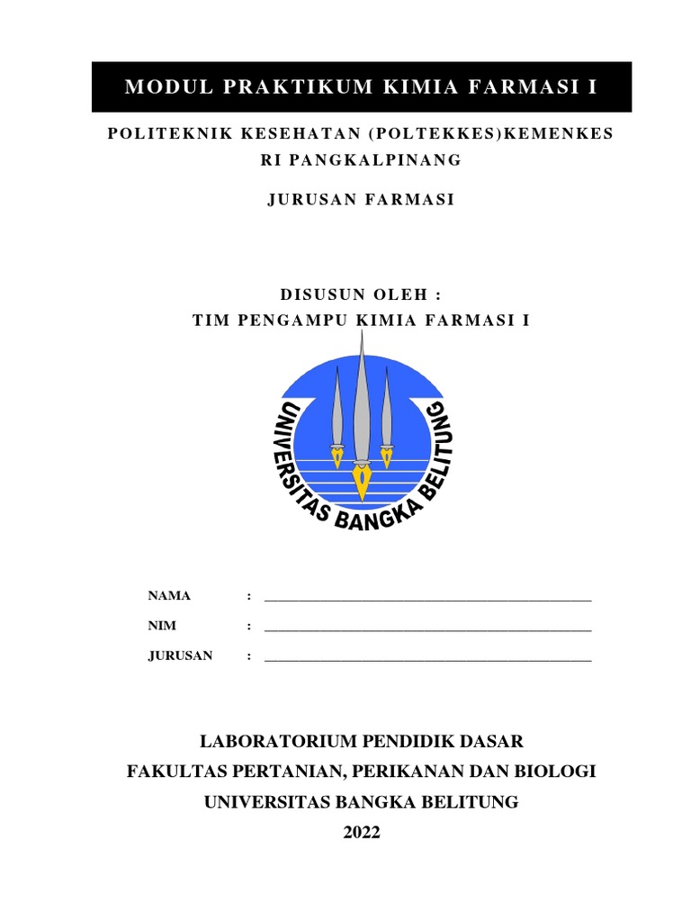 Hal Awal Modul Ganjil 22-23 - Farmasi - Kimia Farmasi 1-Merged | PDF