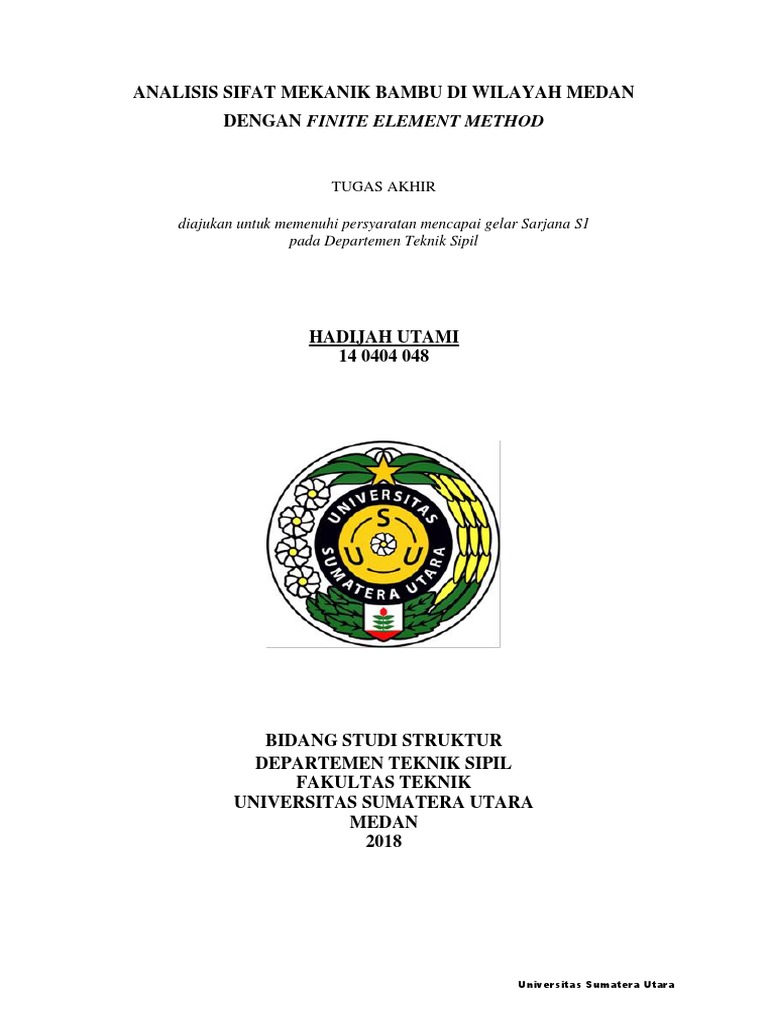Analisis Sifat Mekanik Bambu Di Wilayah Medan Dengan Finite Element Method | PDF | Teknologi ...