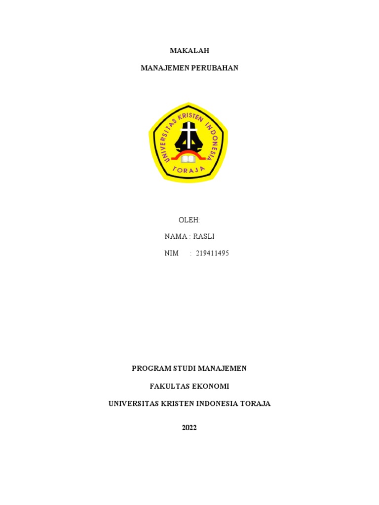Makalah Manajemen Perubahan Rasli | PDF