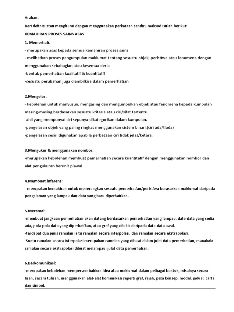 Definisi KPS Jawapan | PDF