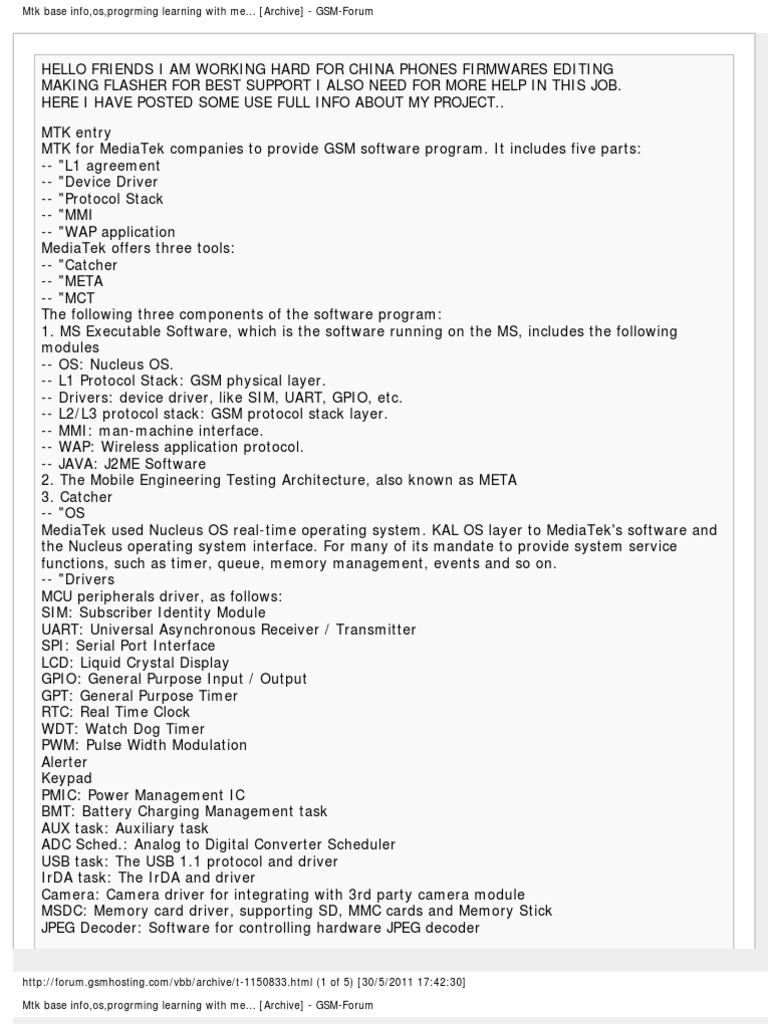 MT6235 Manual | PDF | Short Message Service | Operating System