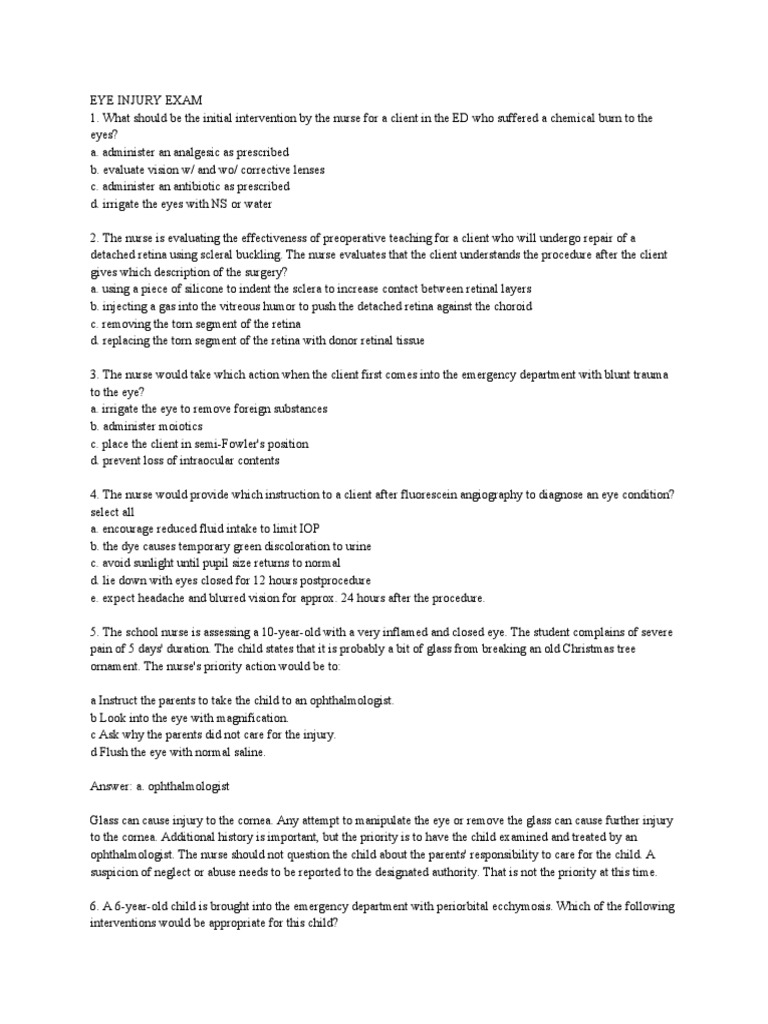 Review Material Exam Type | PDF | Surgery | Burn
