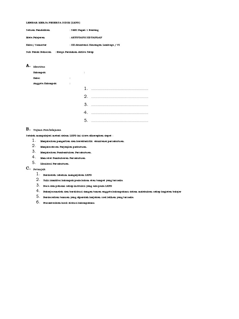 LKPD Aktiva Tetap | PDF