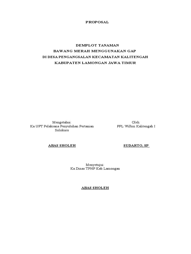 Demplot Bawang Merah di Kalitengah | PDF