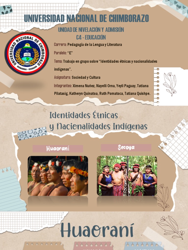 Identidades Étnicas y Nacionalidades Indígenas | PDF | Pueblos ...