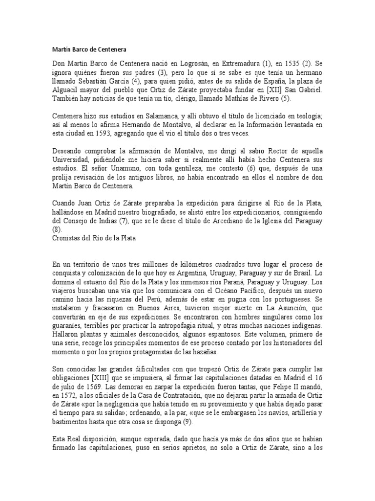 Martín Barco de Centenera | PDF | Ciencias sociales | Historia