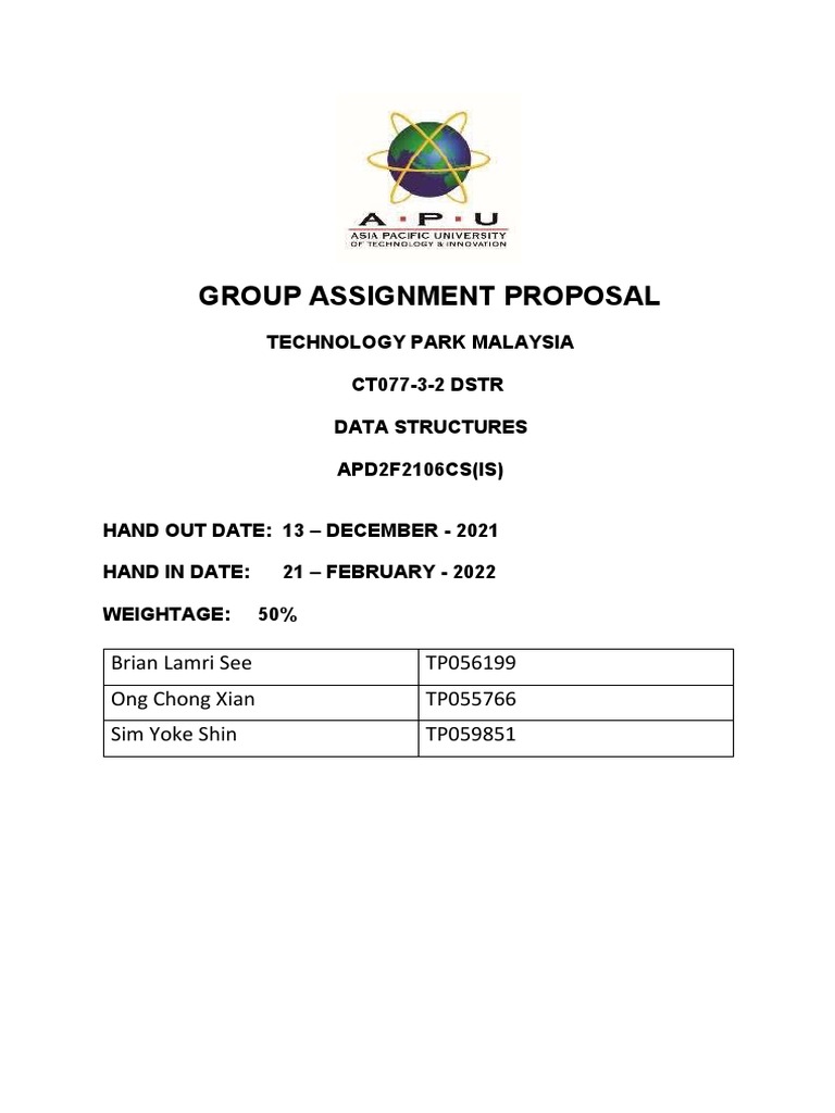 DSTR group 13 proposal | PDF | Data | Information Technology Management