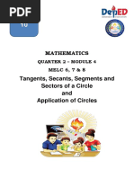 Math 10 - Q 2 - SLM - Module 6 | PDF | Trigonometric Functions | Circle